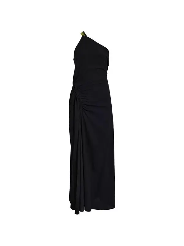 Proenza Schouler One-shoulder Ruched Maxi Dress - Black