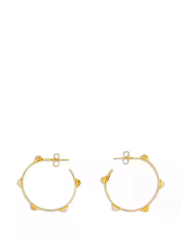 Sylvia Toledano Bianca Hoop Earrings With Quartz And Jasper