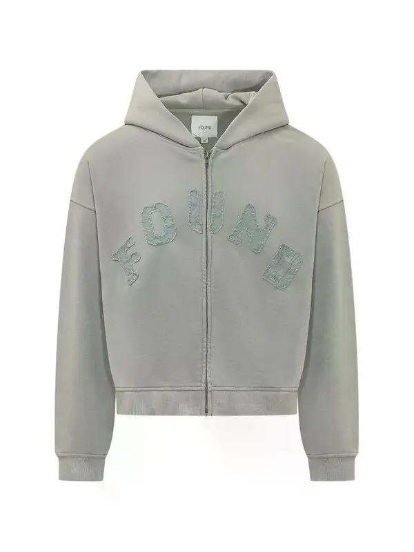 FOUND Logo Patch Zip-up Hoodie