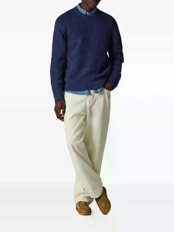 Paul Smith Textured Knit Crew Neck Sweater