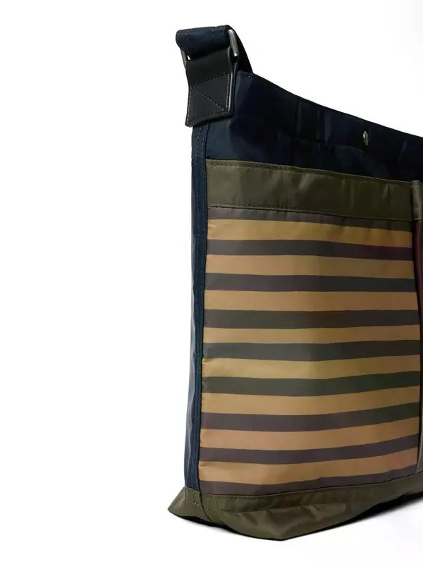 Paul Smith Striped Panel Messenger Bag - Blue