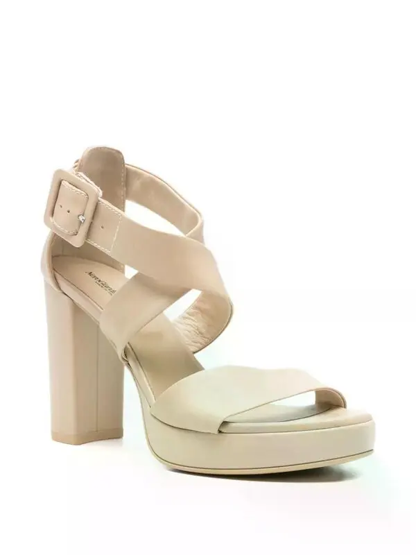 NEROGIARDINI Crossover Strap Platform Sandals