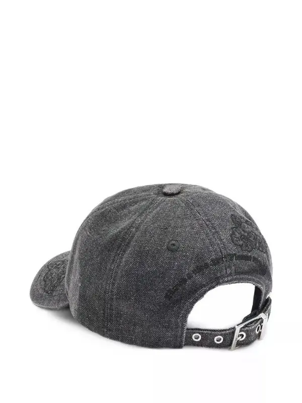 GANNI Embroidered Logo Denim Cap