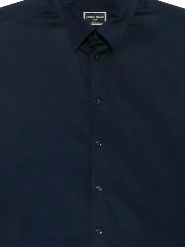Giorgio Armani Icon Long-sleeve Shirt - Blue