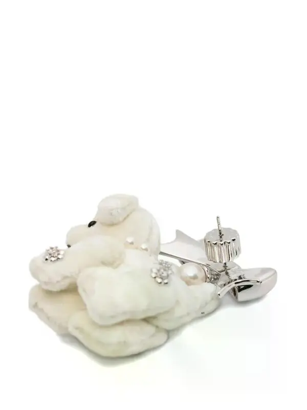 YVMIN Bow-detail Puppy-motif Earring