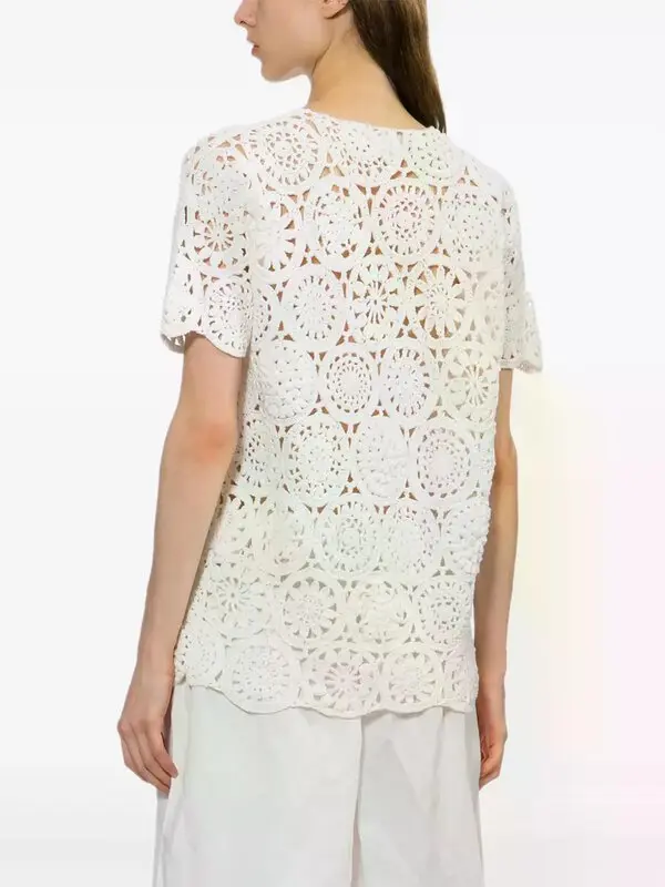 Comme Des Garçons Crochet Crewneck Top