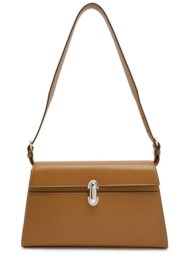 Savette Symmetry Leather Shoulder Bag - Orange