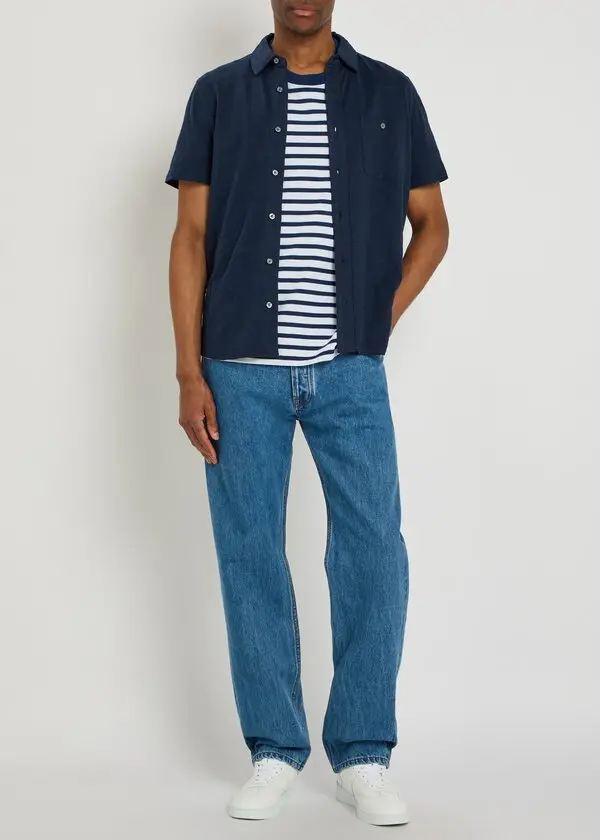 Paige Carillo Cotton Shirt - Navy