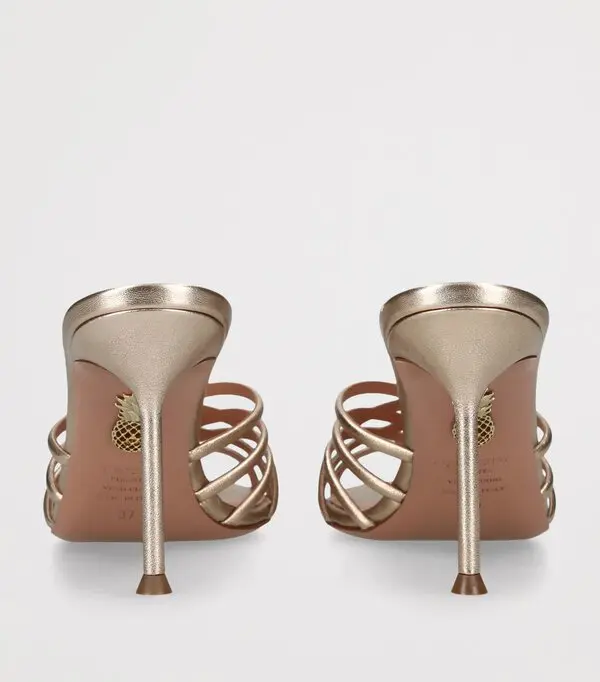 AQUAZZURA Wild Dream Metallic Mules