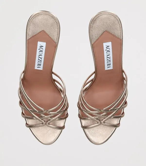 AQUAZZURA Wild Dream Metallic Mules