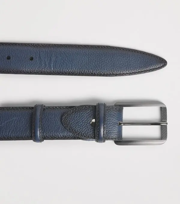 ELLIOT RHODES Grained Leather Belt