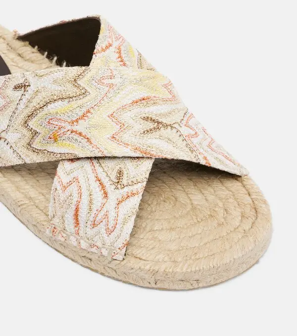 Missoni Harlow Zigzag Lame Espadrille Sandals