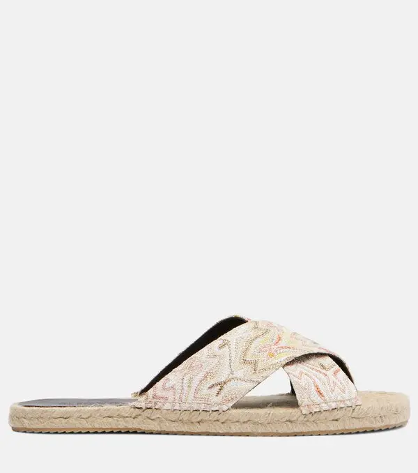 Missoni Harlow Zigzag Lame Espadrille Sandals
