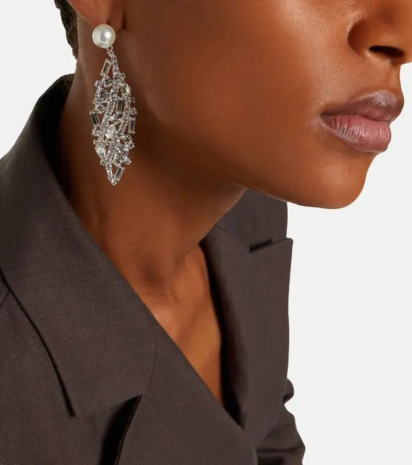 Magda Butrym Embellished Crystal Drop Earrings