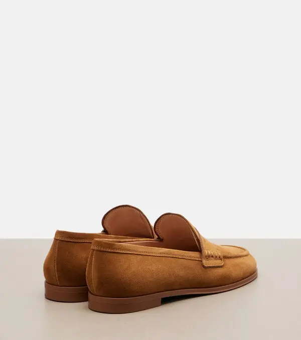 GIANVITO ROSSI Suede Penny Loafers