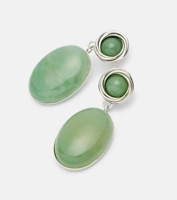 JENNIFER BEHR Ruthie Embellished Drop Earrings In Aventurine - Green