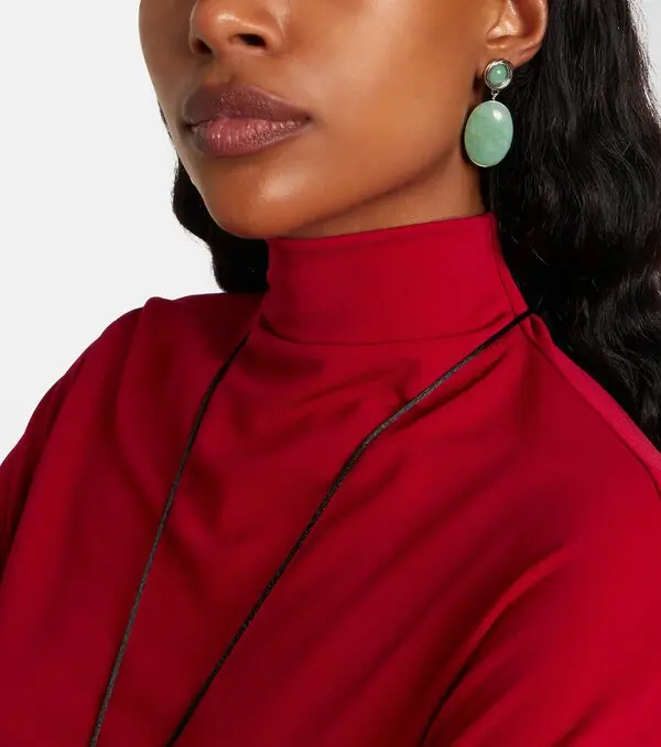 JENNIFER BEHR Ruthie Embellished Drop Earrings In Aventurine - Green