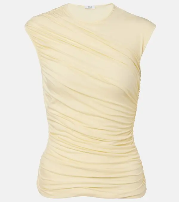 AGOLDE Ester Ruched Top - Yellow