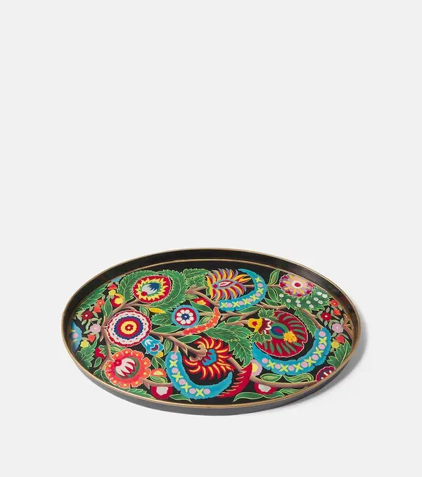 LES-OTTOMANS Ikat Iron Tray - Multicoloured