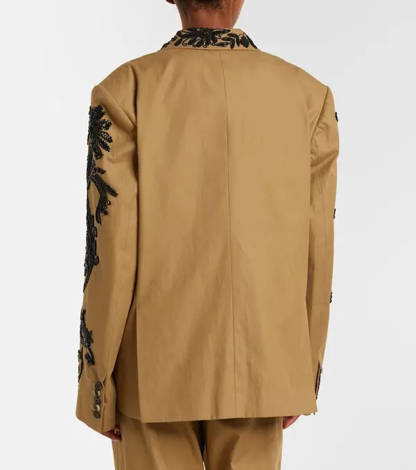 Dries Van Noten Embellished Double-breasted Blazer