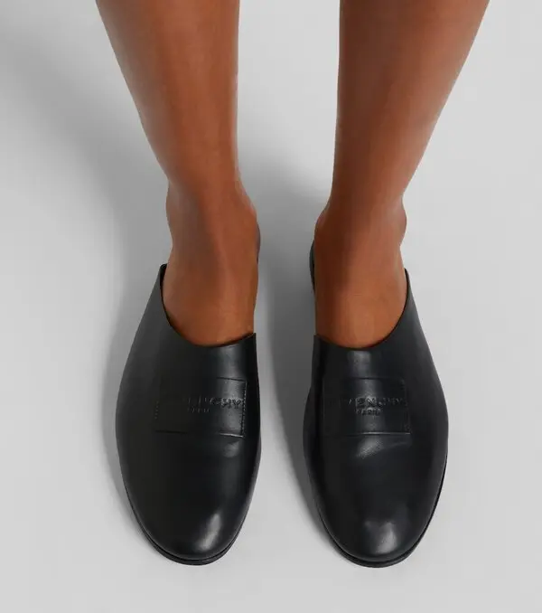 Givenchy Label Leather Mules