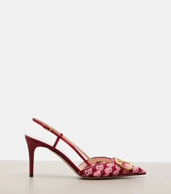 Valentino Garavani Vlogo Signature Crochet Slingback Pumps
