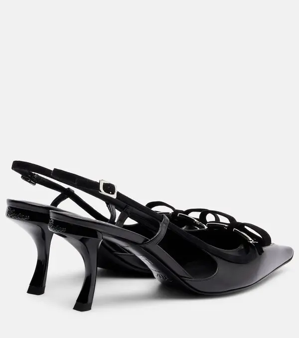 ROGER VIVIER Virgule 75 Leather Slingback Pumps