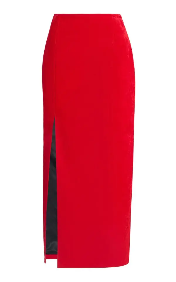 Marie Adam-Leenaerdt Display Pencil Midi Skirt - Red
