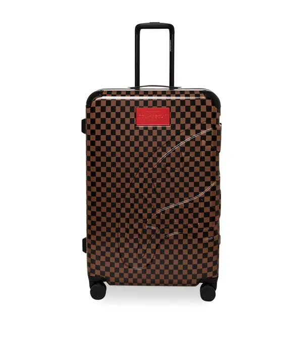 SPRAYGROUND Embossed Check Check-in Suitcase
