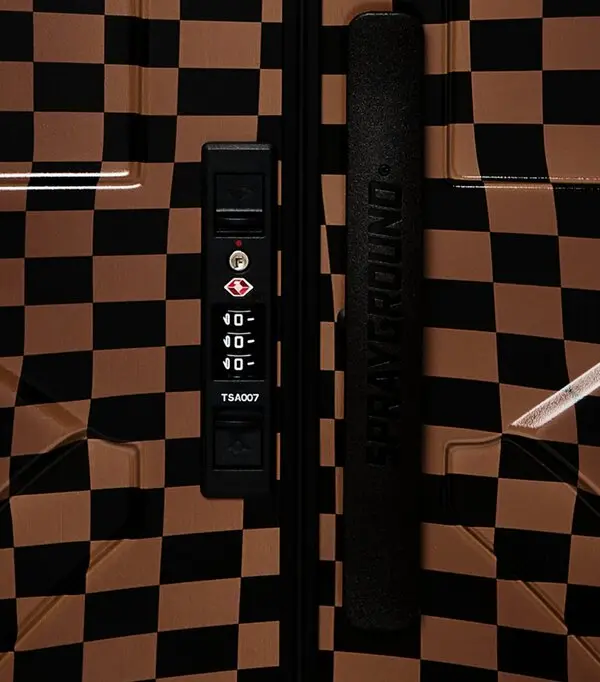 SPRAYGROUND Embossed Check Check-in Suitcase