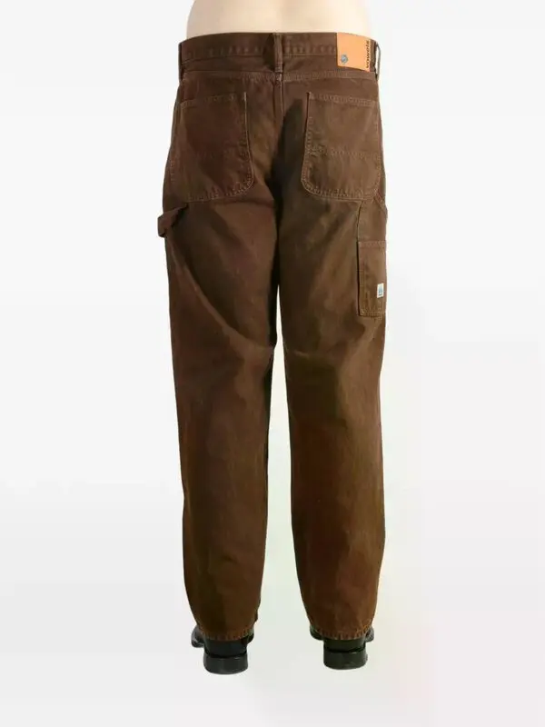 VOWELS Overdyed Painter Straight-leg Jeans - Brown