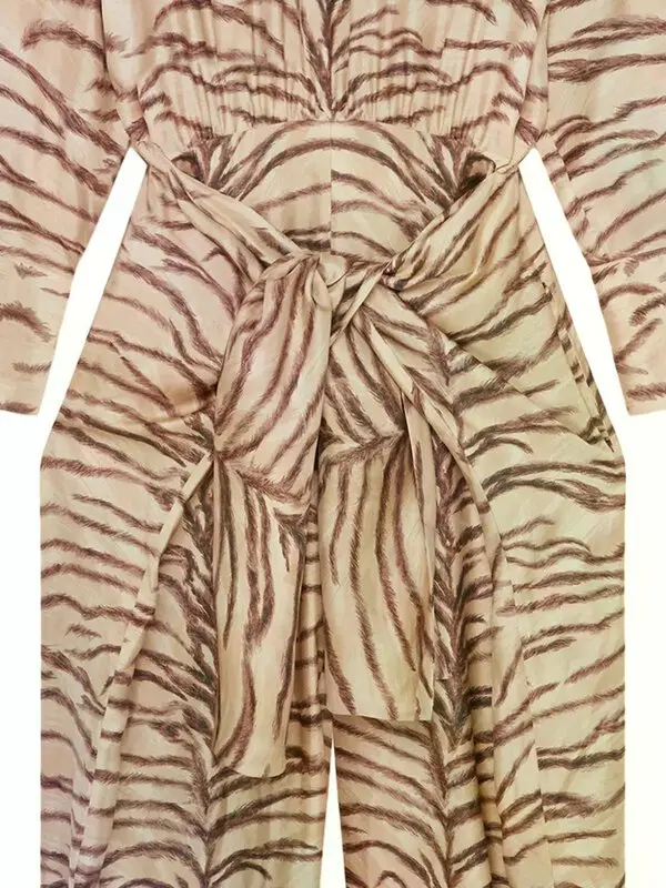Stella McCartney Tiger Print Organic Silk Jumpsuit