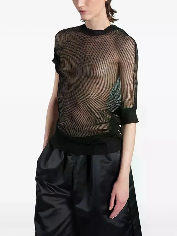 Junya Watanabe Asymmetric Mesh T-shirt