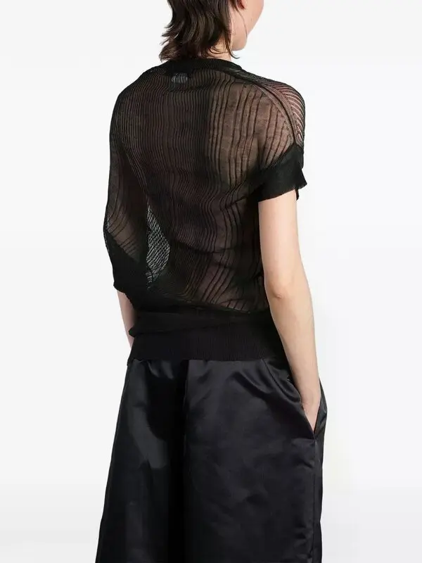 Junya Watanabe Asymmetric Mesh T-shirt