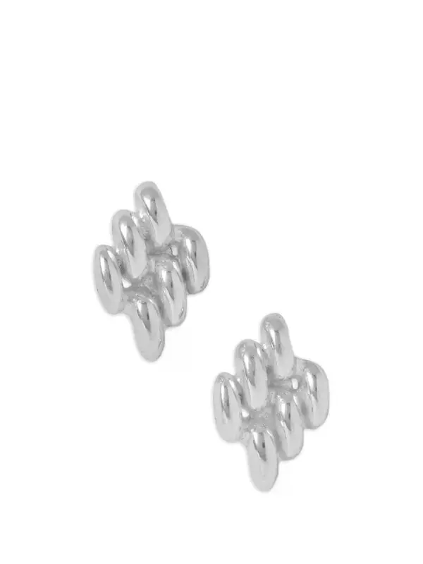 YSSO Tone Chain-link Sculptural Motif Earrings