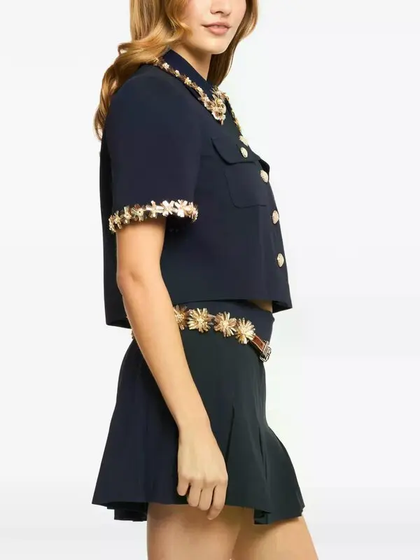 Cinq À Sept Sunflare Aanya Cropped Jacket - Blue