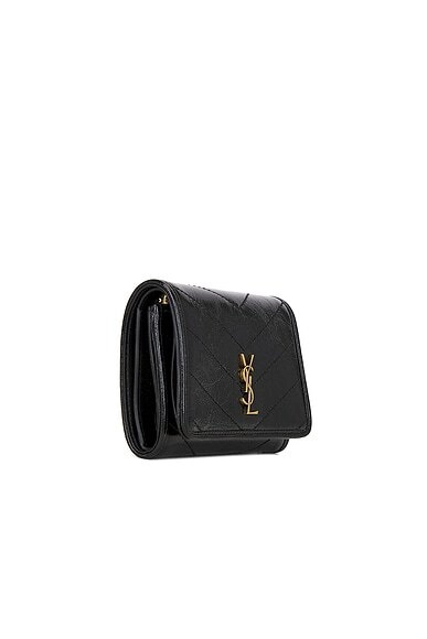 Saint Laurent Cuir Vintage Froisse Matelasse Wallet