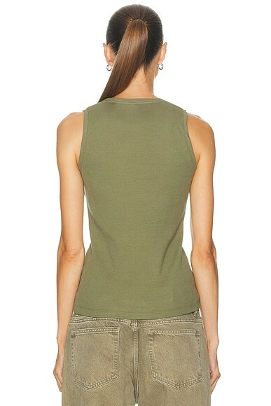 Balmain Small Paris Embroidered Jersey Tank Top