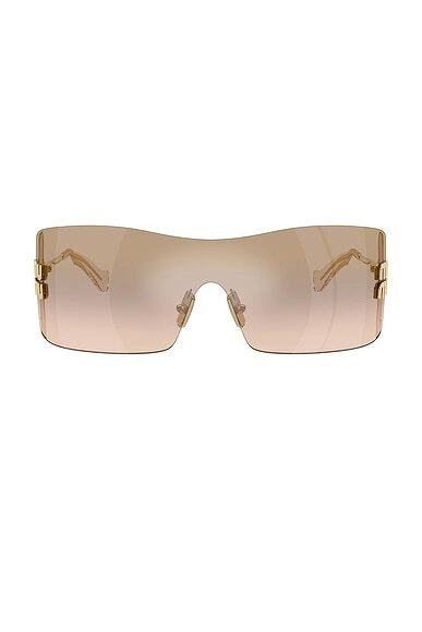 Miu Miu Rectangular Sunglasses - Brown