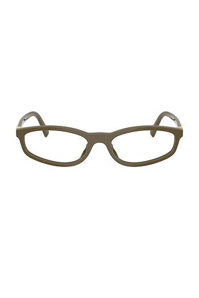 Miu Miu Oval Optical Glasses - Green