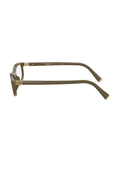 Miu Miu Oval Optical Glasses - Green