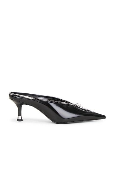 Alexander Wang Akila Zip Closed Toe Mule - Black