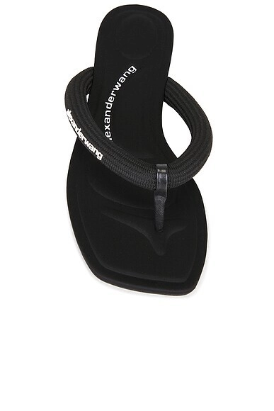 Alexander Wang Jenna Tubular Flat Thong Sandal - Black
