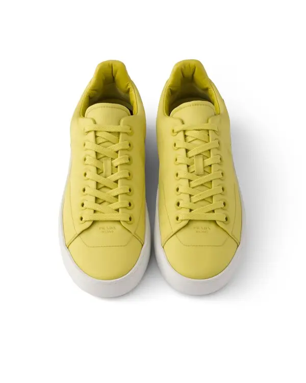Prada Re-nylon Court Sneakers - Pineapple