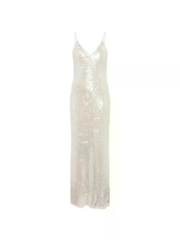 FORTE_FORTE Sequin-embellished Maxi Dress - Neutrals