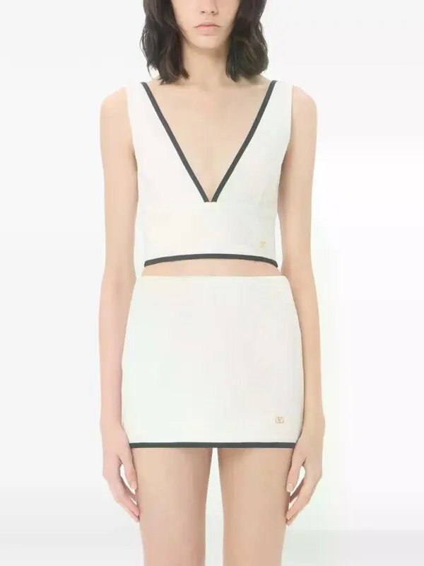Valentino Garavani Canestrello Cotton Tweed Top