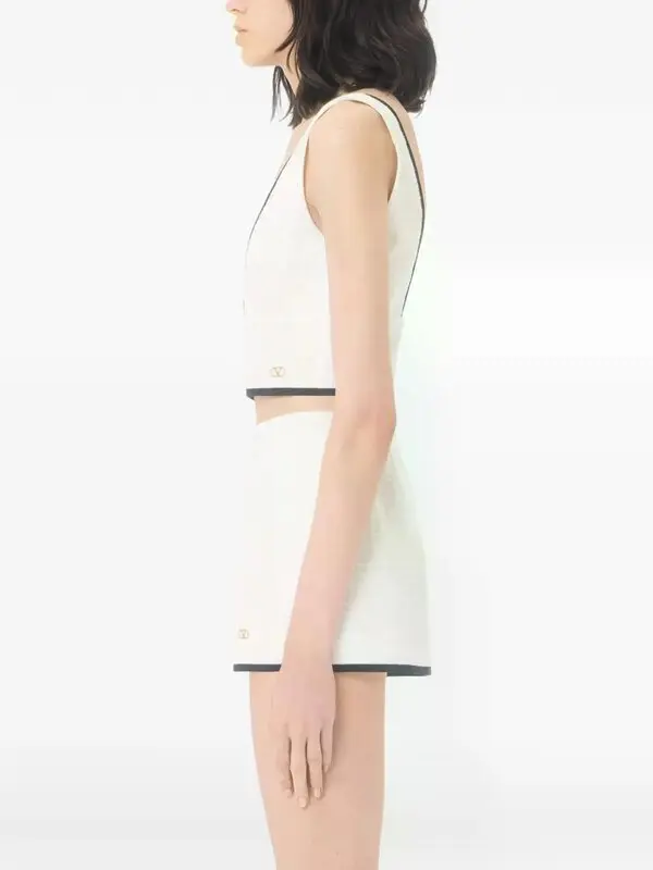 Valentino Garavani Canestrello Cotton Tweed Top