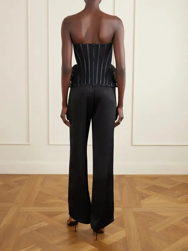 Carolina Herrera Strapless Tulle Bustier Top