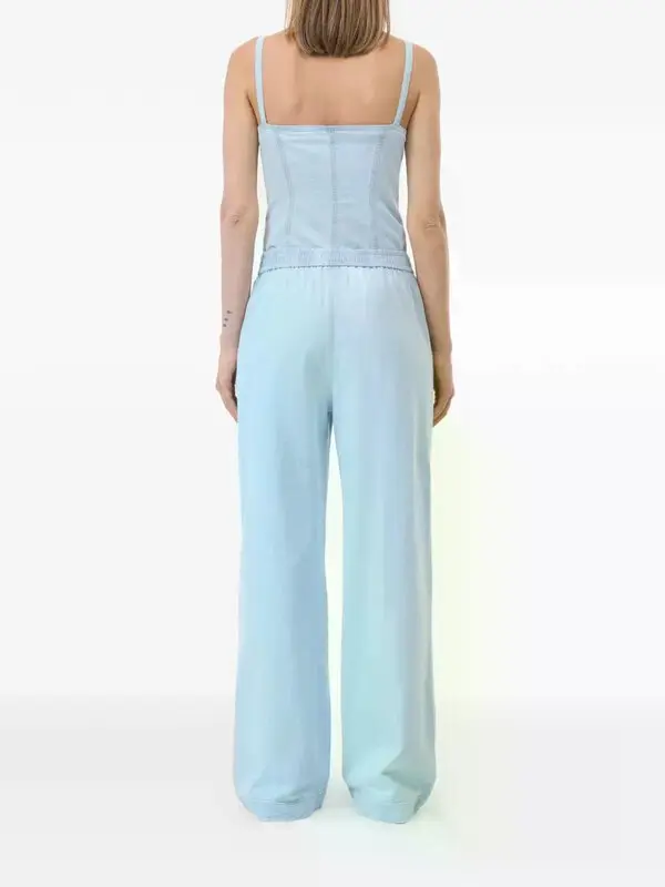 Closed Winona Elasticated Waistband Wide Leg Trousers - Blue