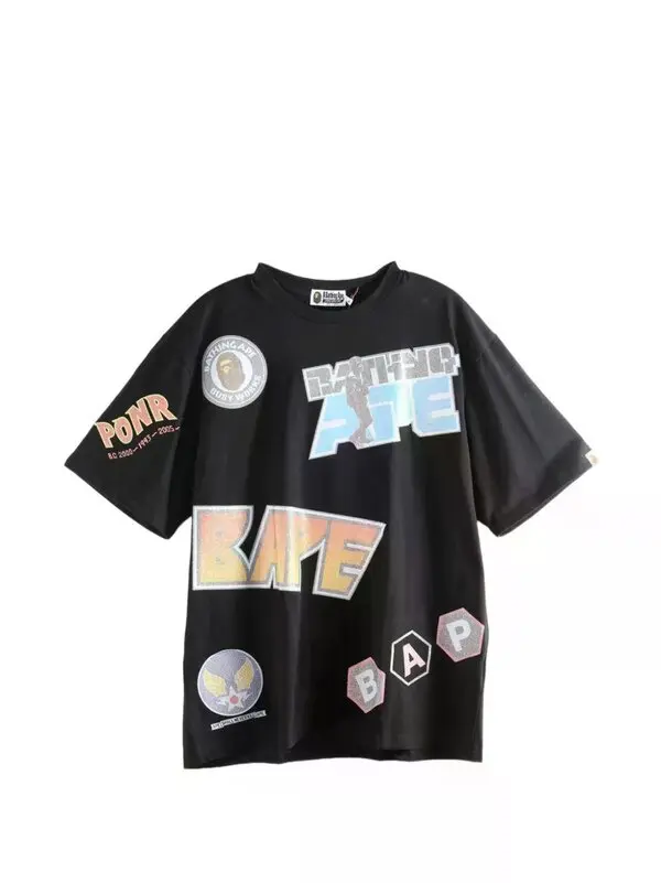 A BATHING APE Multi-print Cotton T-shirt
